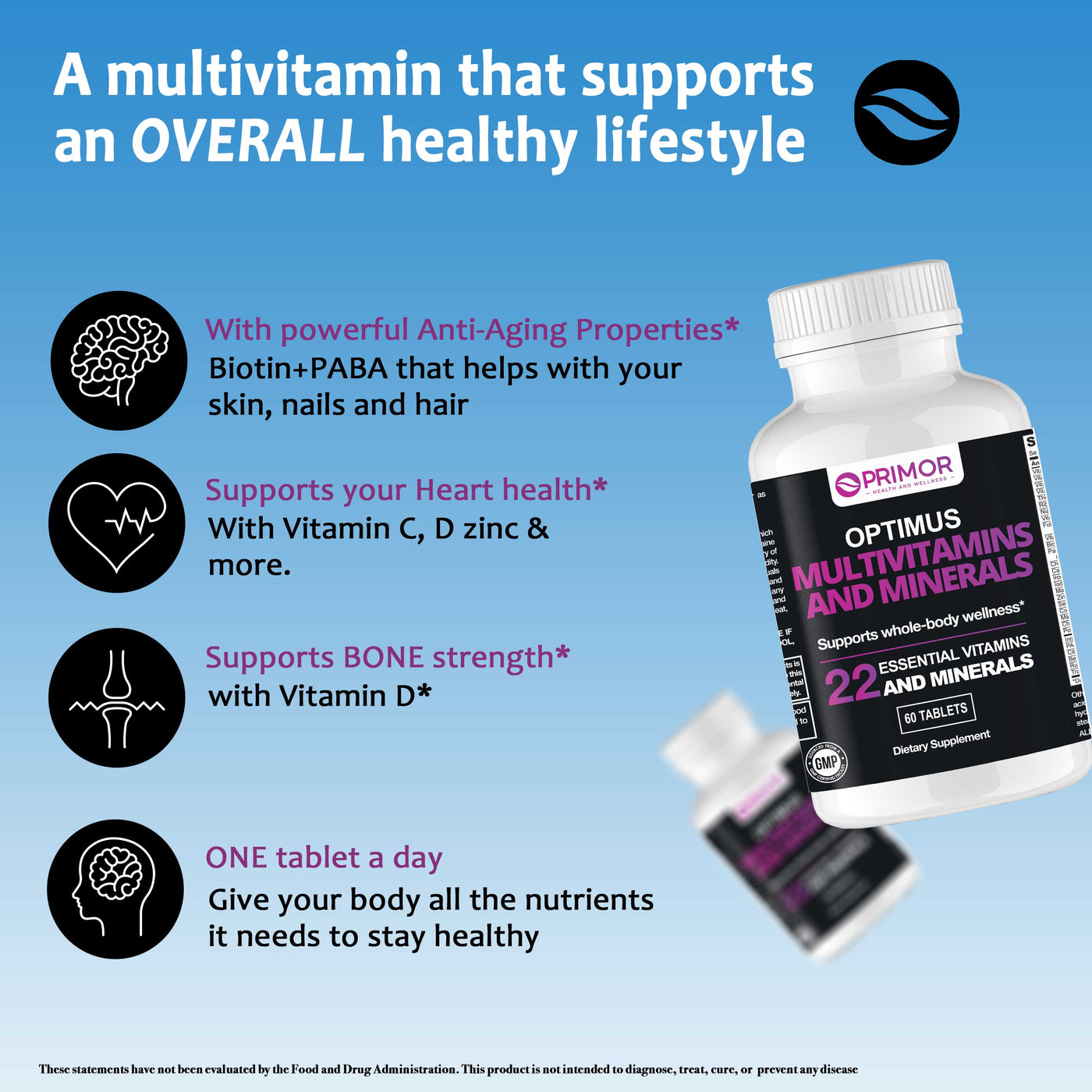 Optimus MULTIVITAMINS & MINERALS - 1 a Day, Packed with 22 Essentials ...